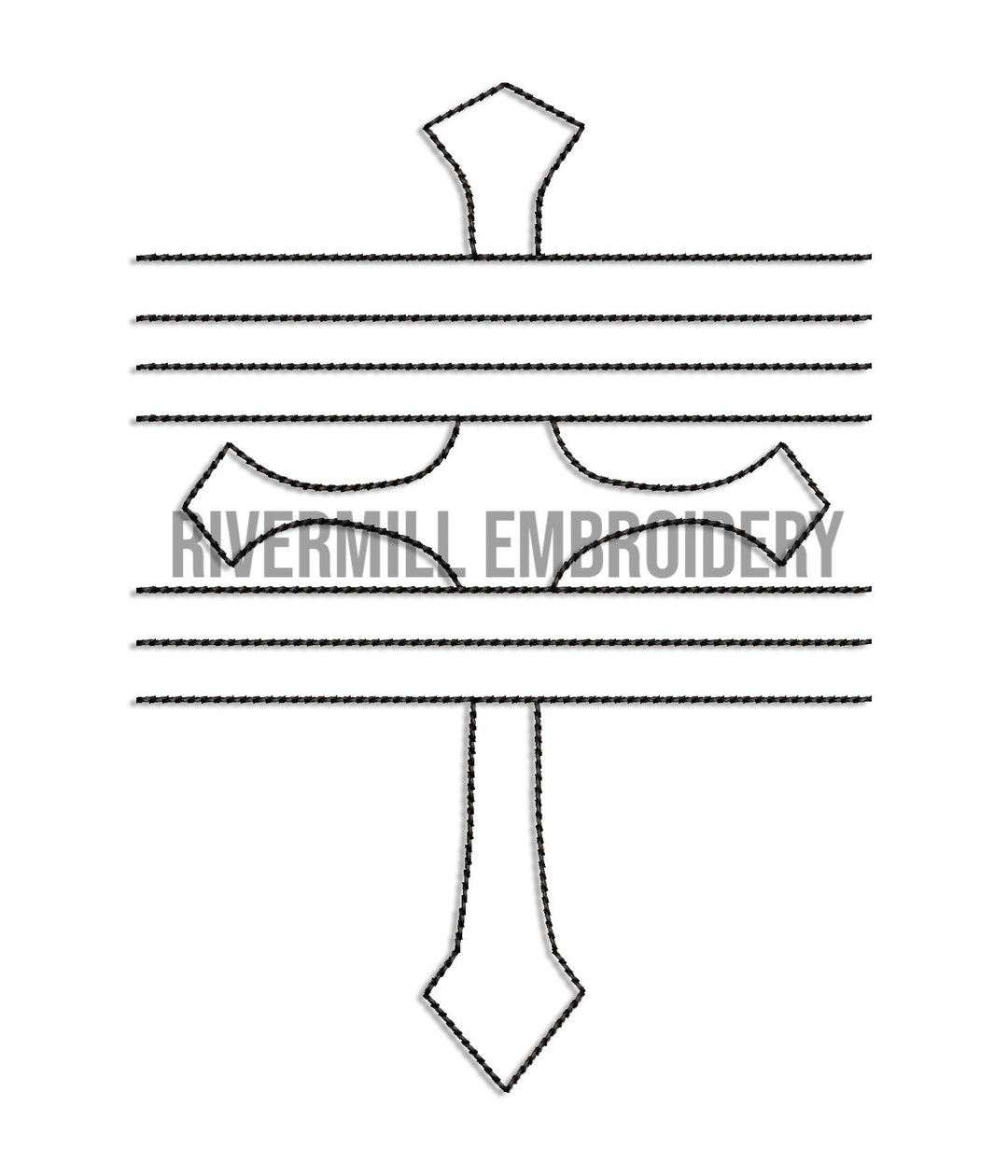 Western Cowboy Boot Toe Stitch Cross Pattern Machine Embroidery Design ...