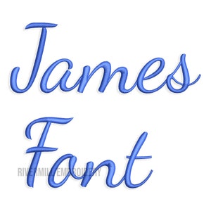 James Machine Embroidery Font Monogram Alphabet 3 Sizes - Etsy