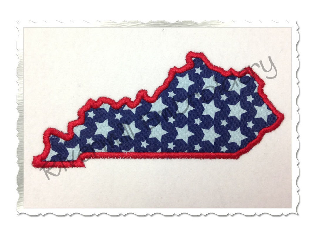 State of Kentucky Applique Machine Embroidery Design - 4 Sizes ...