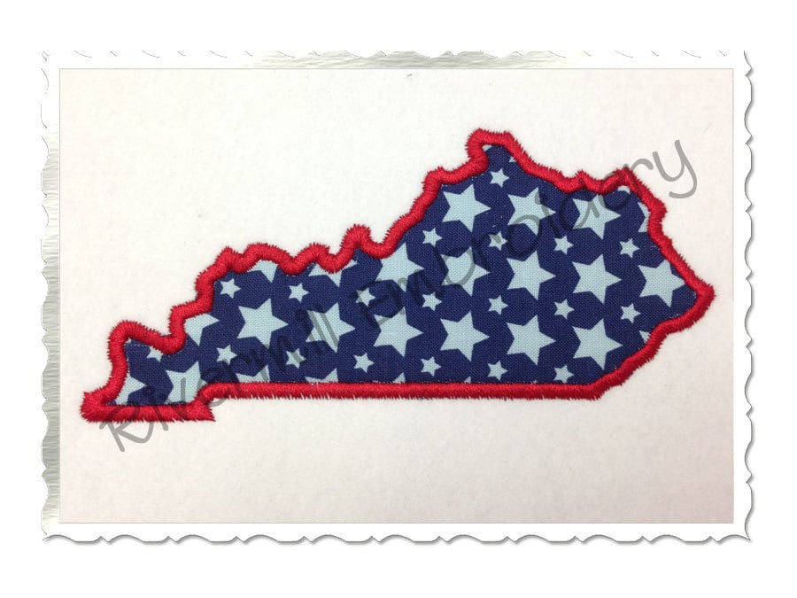 State of Kentucky Applique Machine Embroidery Design - 4 Sizes ...