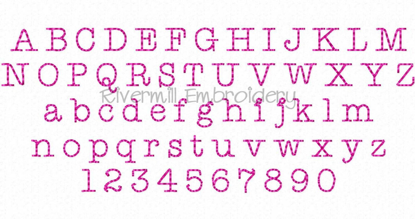 Tiny Bean Stitch Typewriter Machine Embroidery Font Alphabet - 1/4 ...