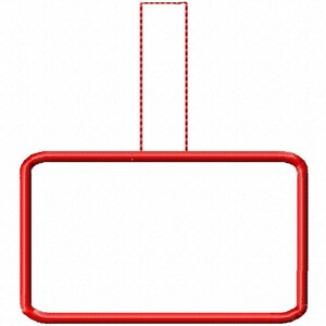 Blank Rectangle in the Hoop Snap Tab Key Fob Machine Embroidery Design ...