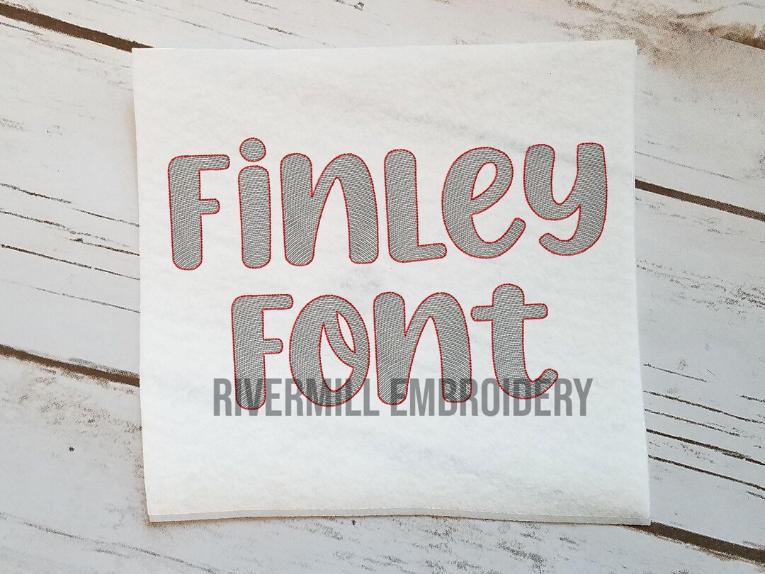 Finley Sketch Style Machine Embroidery Font Monogram Alphabet - 3 Sizes ...