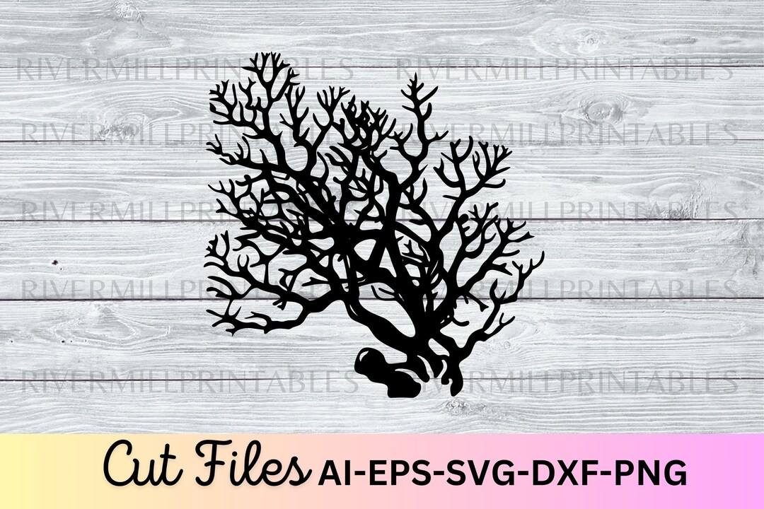 Ocean Coral SVG EPS Cut File - Cricut Silhouette Stencil Vector Laser ...