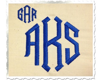 Harrington Machine Embroidery Font Monogram Alphabet 3 Sizes | Etsy