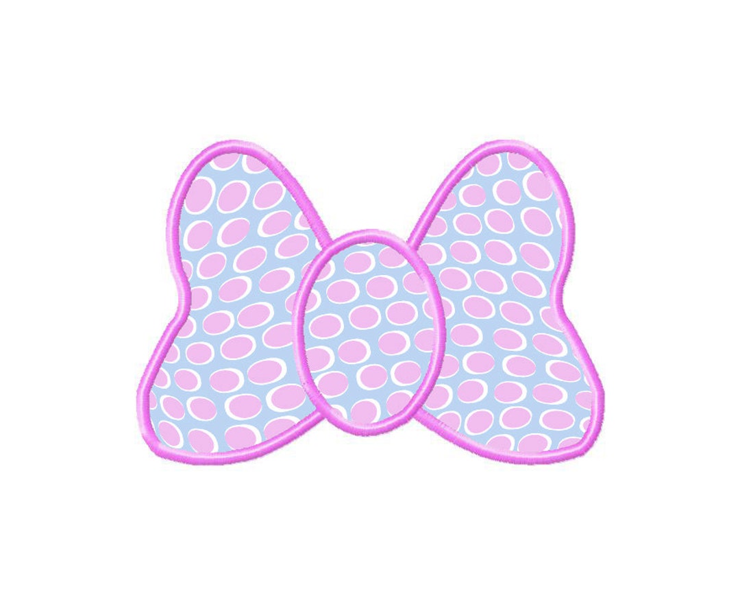 Applique Bow Machine Embroidery Design - 5 Sizes - Instant Download PES ...