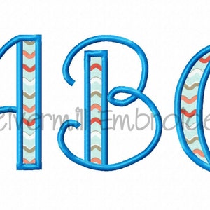 Hailey Applique Machine Embroidery Font Monogram Alphabet - 4 Sizes ...
