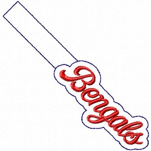 Bengals in the Hoop Snap Tab Key Fob Machine Embroidery Design - Etsy