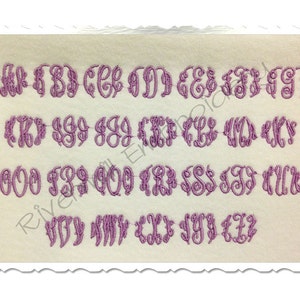 Custom Classic 3 Letter Monogram Embroidery Design - Choose Your ...