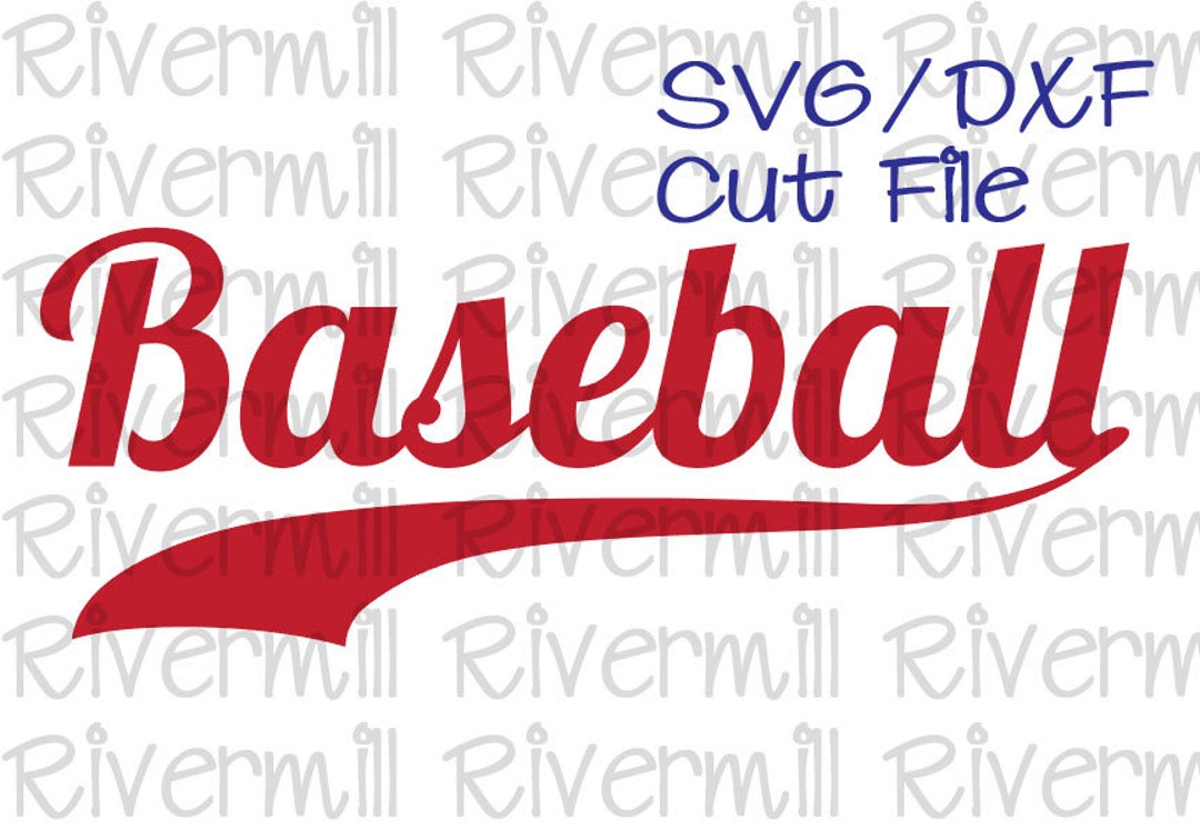 SVG DXF Baseball With Swash Word Cut File - Etsy