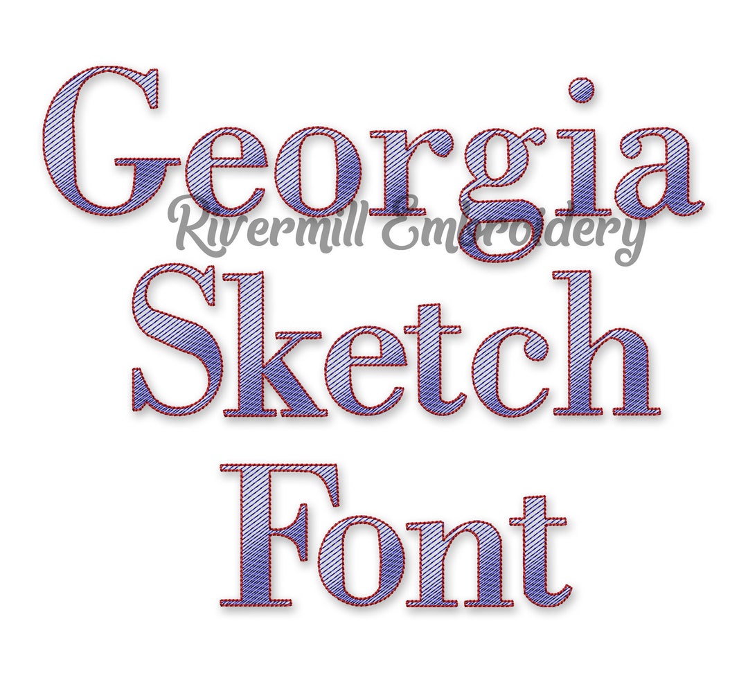 Sketch Style Georgia Machine Embroidery Font Monogram Alphabet - 3 ...