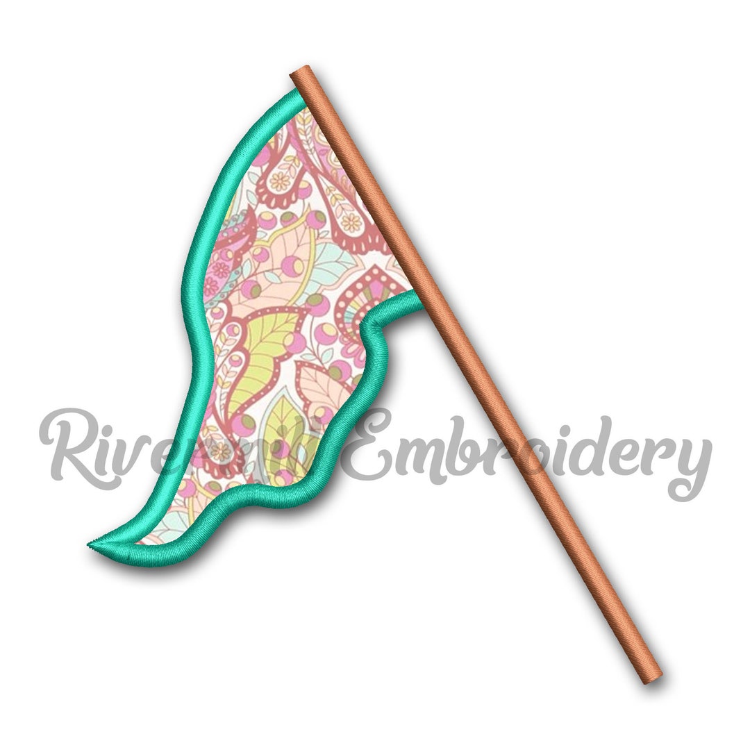 Color Guard Flag Applique Machine Embroidery Design - 5 Sizes - Instant ...
