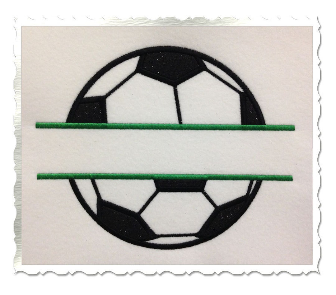 Split Soccer Ball Applique Machine Embroidery Design - 4 Sizes ...