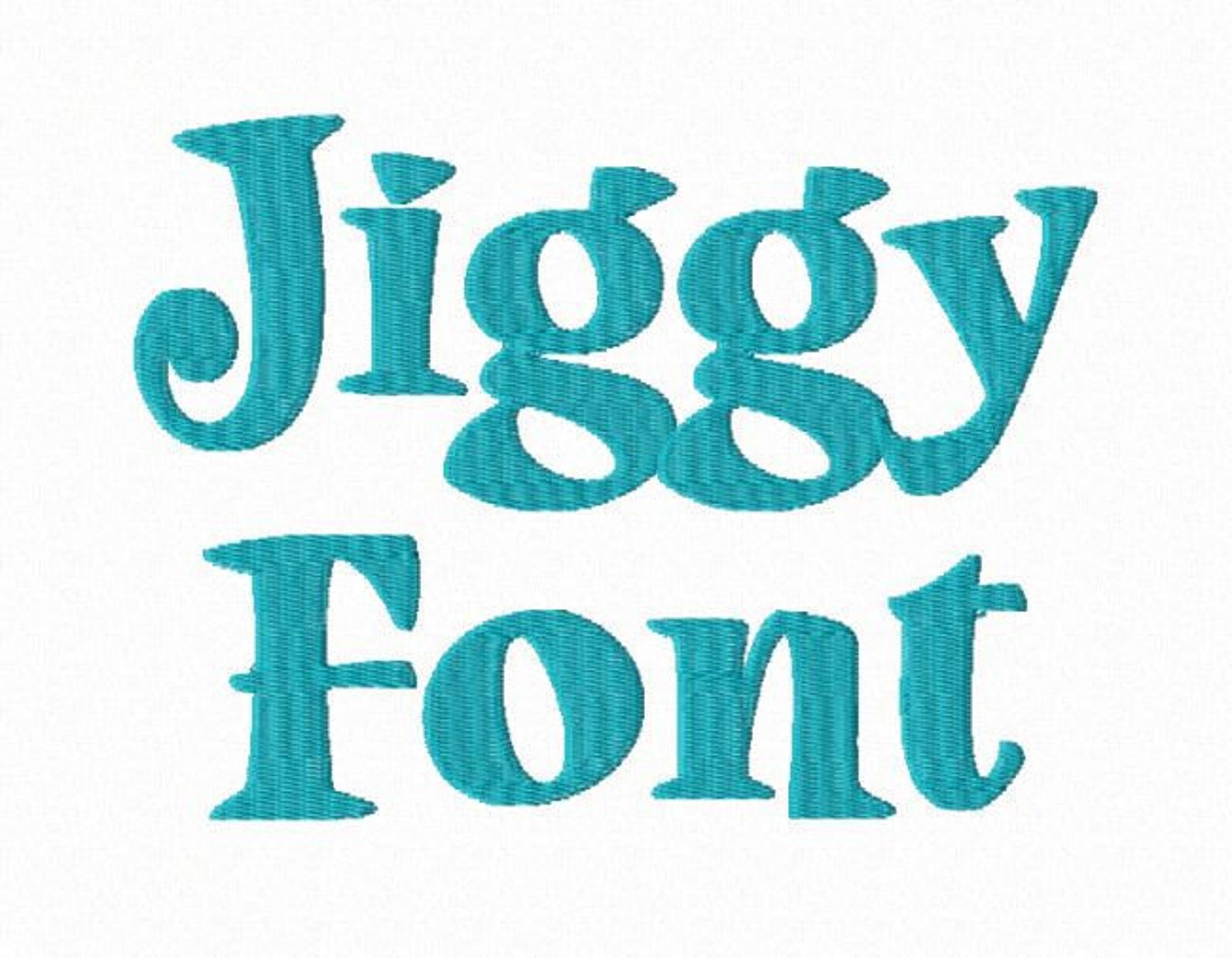 Jiggy Machine Embroidery Font Monogram Alphabet 3 Sizes | Etsy