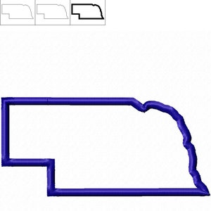 State of Nebraska Applique Machine Embroidery Design - 4 Sizes ...