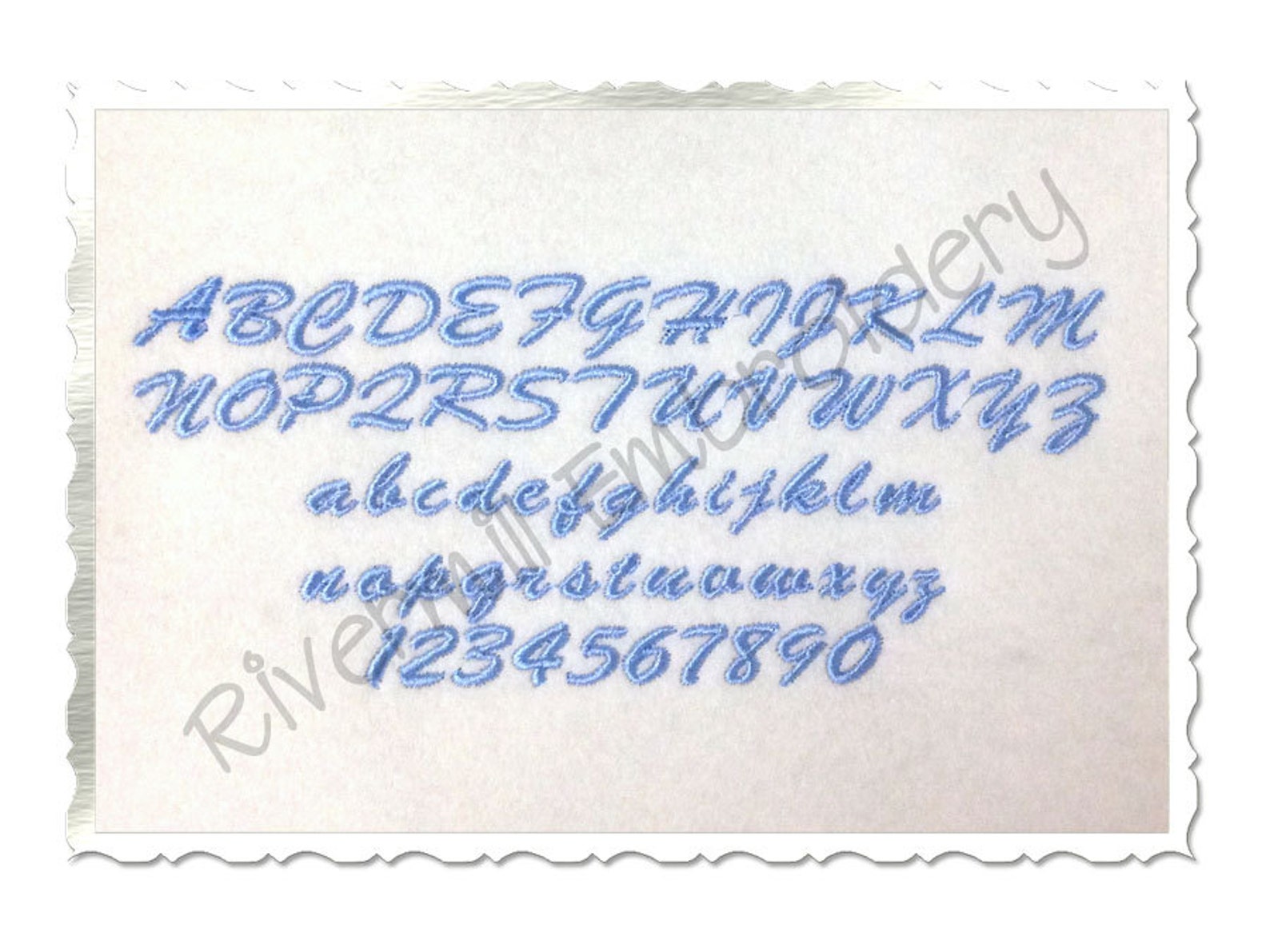 Small Mini Casual Script Machine Embroidery Font Monogram Alphabet - 1/ ...
