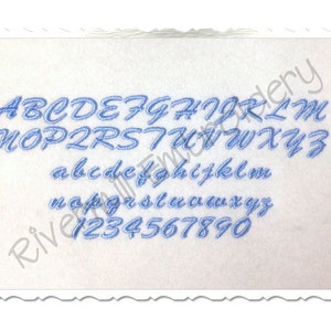 Small Mini Casual Script Machine Embroidery Font Monogram Alphabet - 1/ ...