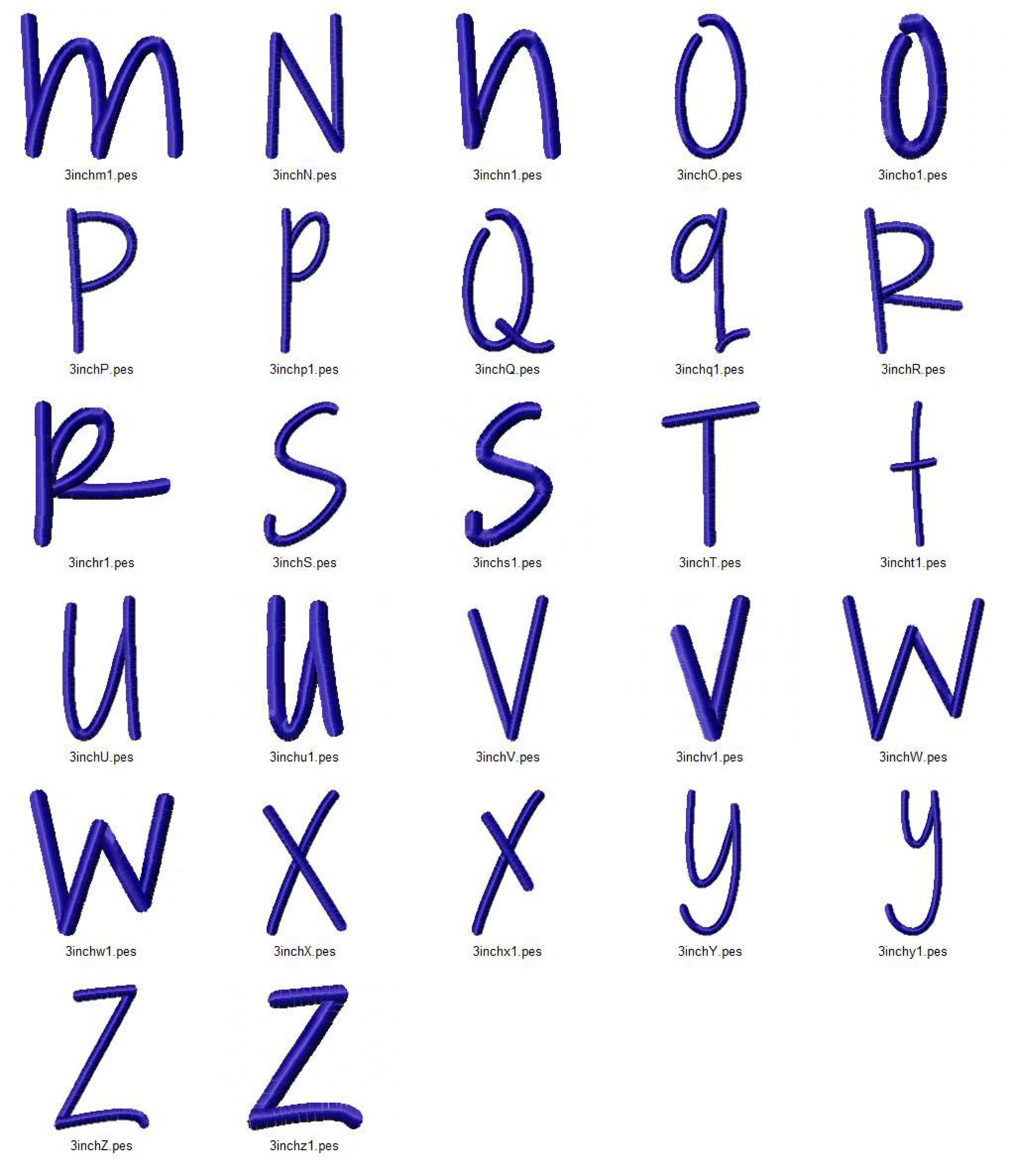 Rockford Machine Embroidery Font Monogram Alphabet - 3 Sizes - BX Files ...