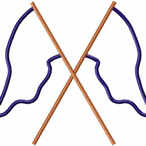 Color Guard Flags Applique Machine Embroidery Design - 5 Sizes ...