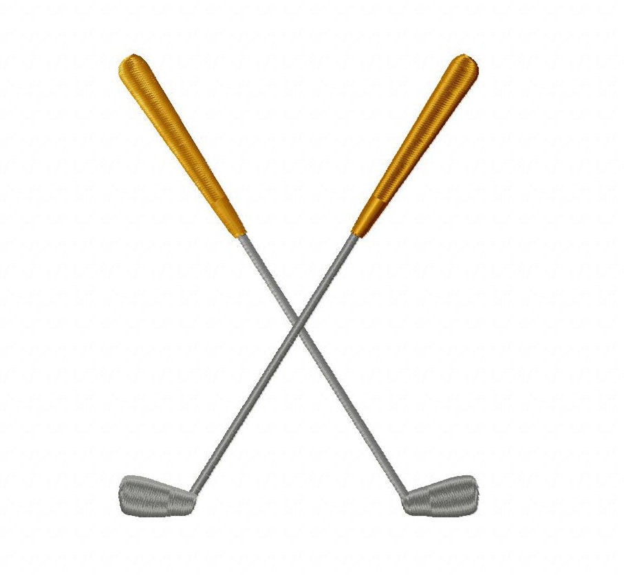 Crossed Golf Clubs Machine Embroidery Design - 4 Sizes - Etsy