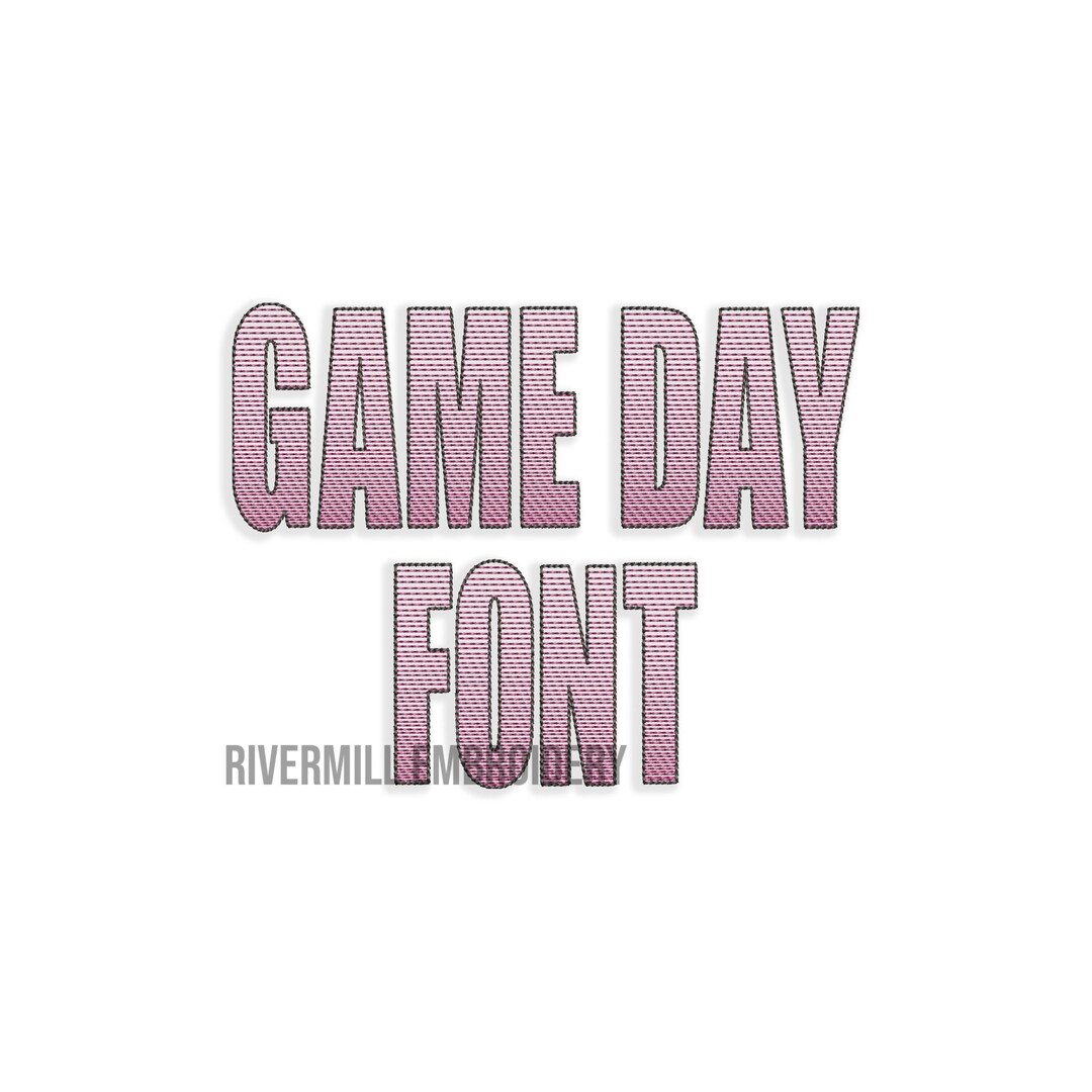 Game Day Machine Embroidery Font Alphabet - BX Files Instant Download ...
