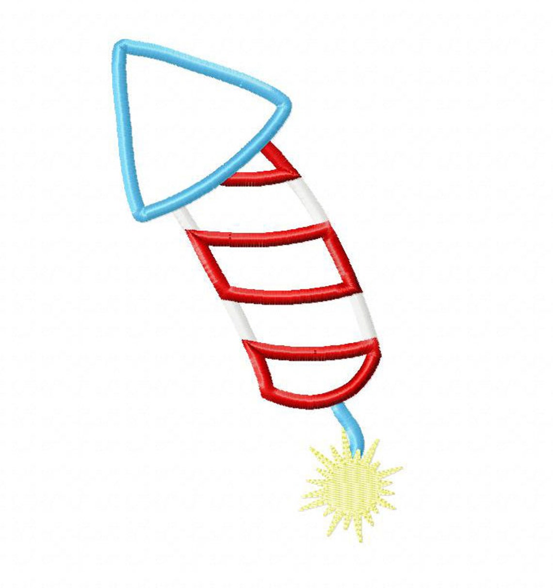 Applique Firecracker Machine Embroidery Design - 4 Sizes - Instant ...