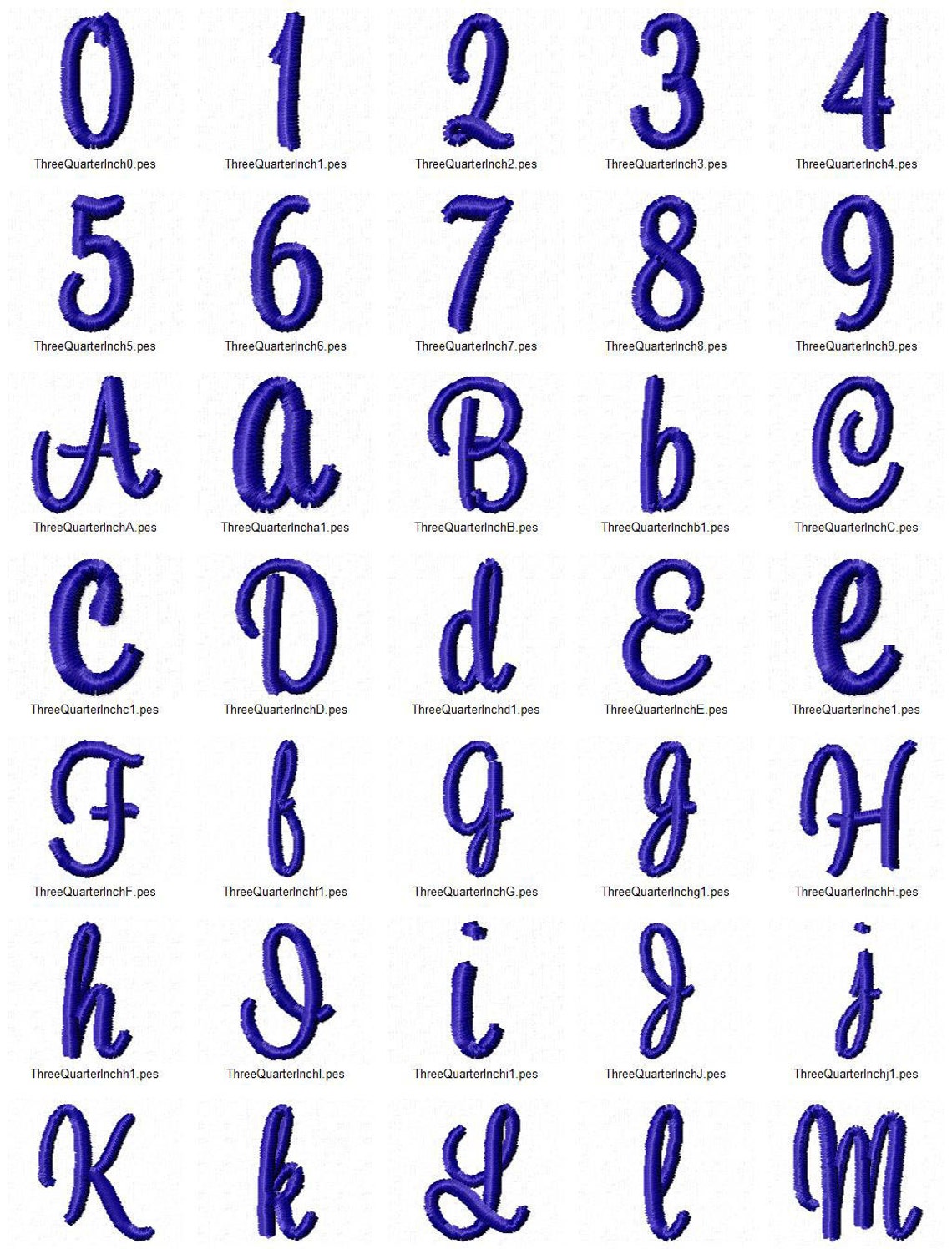 Small Mini Sweetheart Machine Embroidery Font Monogram - Etsy