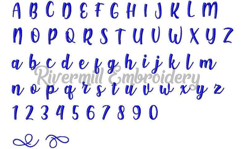 Amy Script Machine Embroidery Font Monogram Alphabet 3 Sizes | Etsy