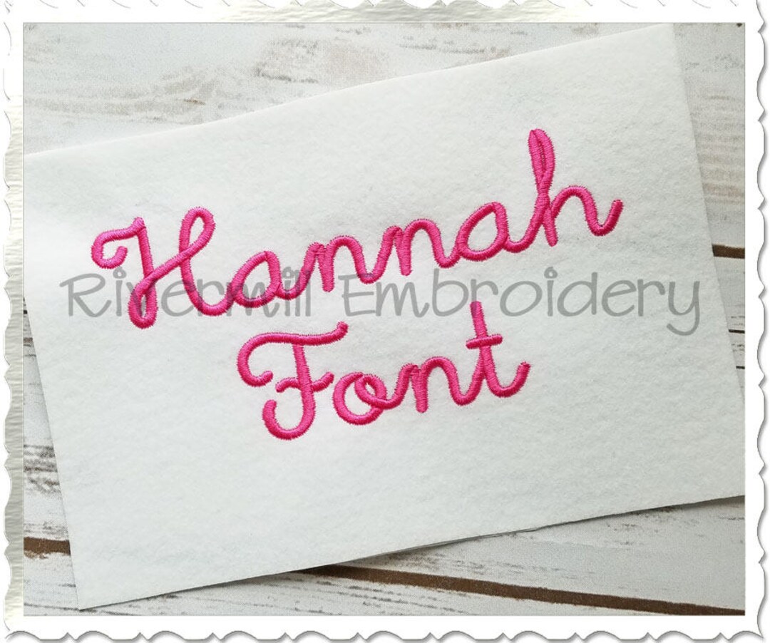 Hannah Machine Embroidery Font Monogram Alphabet - 3 Sizes - BX Files ...