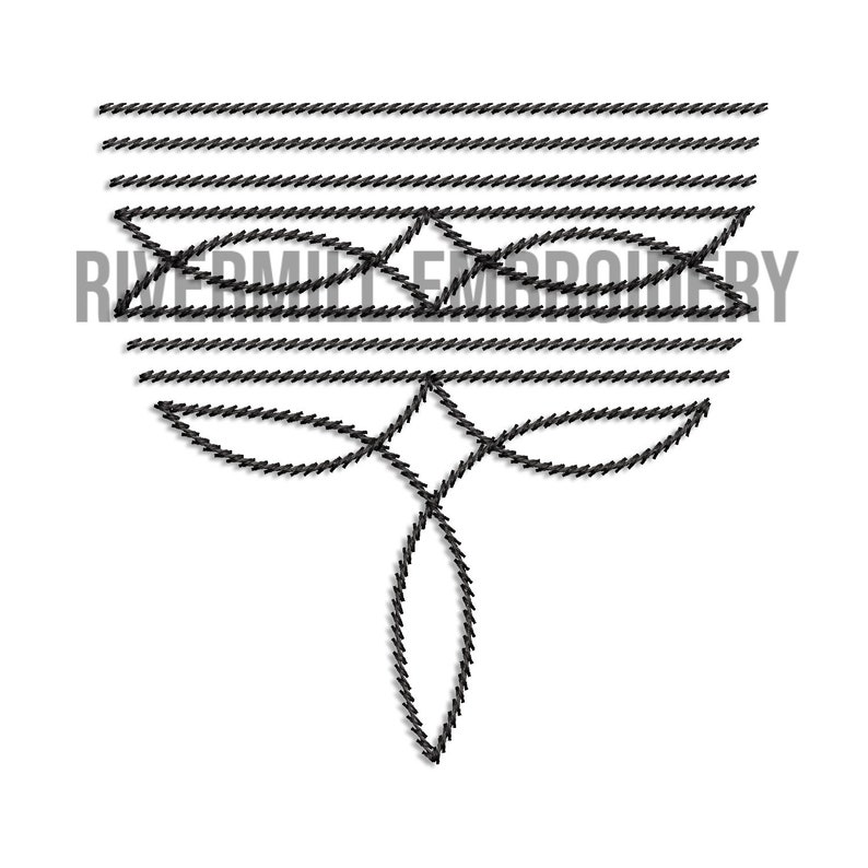 Stem Stitch Western Cowboy Boot Toe Stitch Pattern Machine Embroidery ...