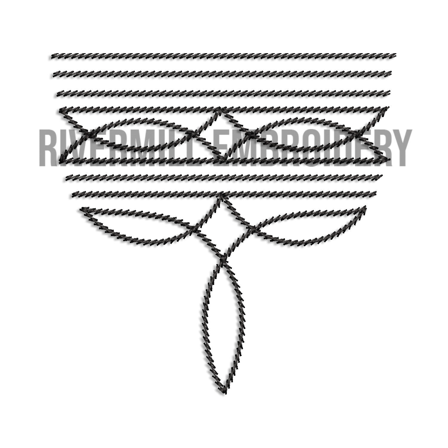 Stem Stitch Western Cowboy Boot Toe Stitch Pattern Machine Embroidery ...