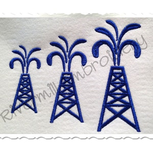Oil Rig Machine Embroidery Design - 3 Sizes - Etsy