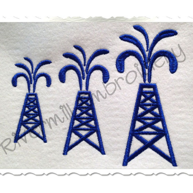 Oil Rig Embroidery - Etsy