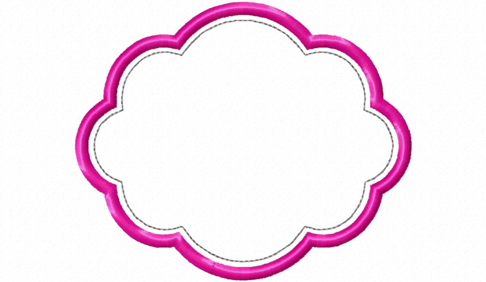 Applique Name or Monogram Frame (#4) Machine Embroidery Design - 4 ...