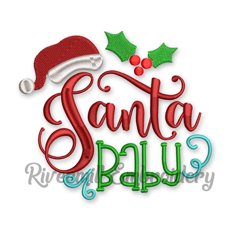Santa Baby Christmas Machine Embroidery Design - 3 Sizes - Etsy