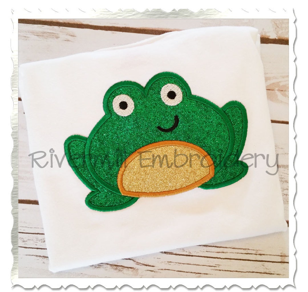 Frog Applique Machine Embroidery Design 3 Sizes - Etsy