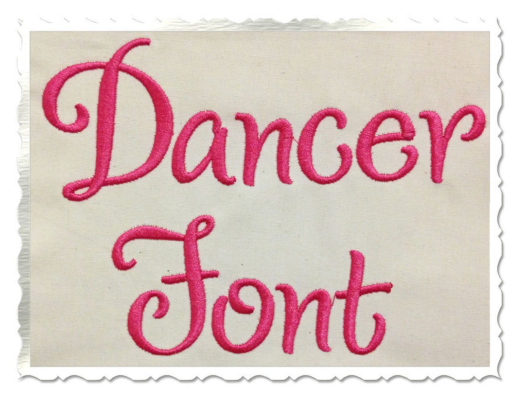 Dancer Machine Embroidery Font Monogram Alphabet - 3 Sizes - BX Files ...