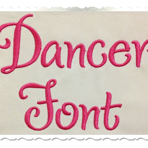 Dancer Embroidery Font - Etsy