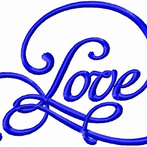 Elegant love Machine Embroidery Word Design 5 Sizes - Etsy