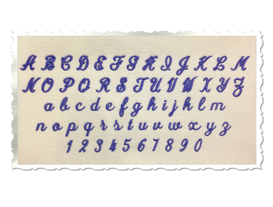 Small Mini Simple Script Machine Embroidery Font Monogram Alphabet - 1/ ...