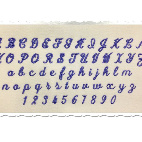 Edwardian Machine Embroidery Font Monogram Alphabet Cursive - Etsy