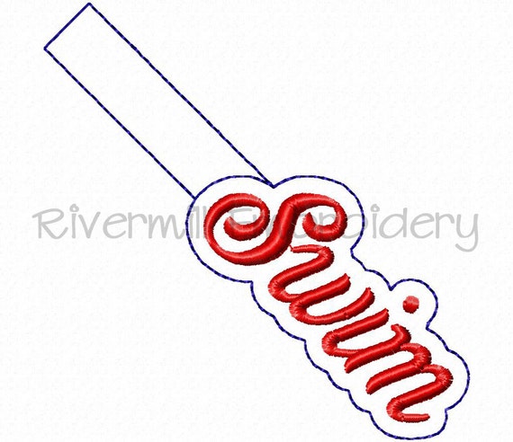 Pool Key Fobs Embroidery Designs