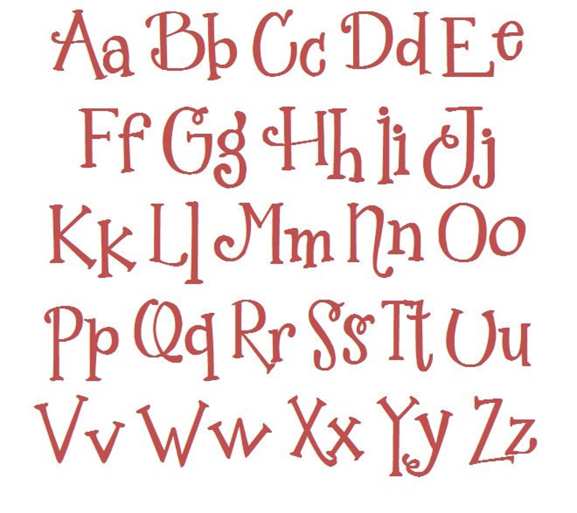 Giggles Machine Embroidery Font Monogram Alphabet 3 Sizes - Etsy Singapore