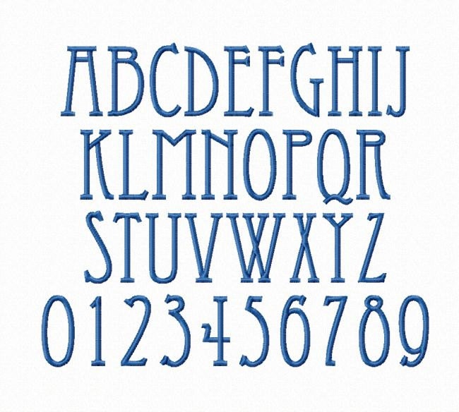 Eccentric Machine Embroidery Font Monogram Alphabet 3 Sizes - Etsy