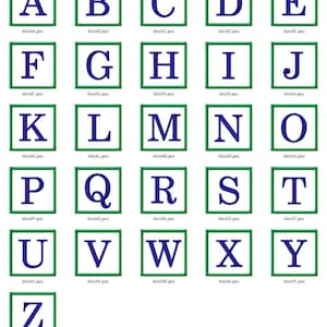 Square Monogram Initial Machine Embroidery Font Alphabet - 4 Sizes - BX ...
