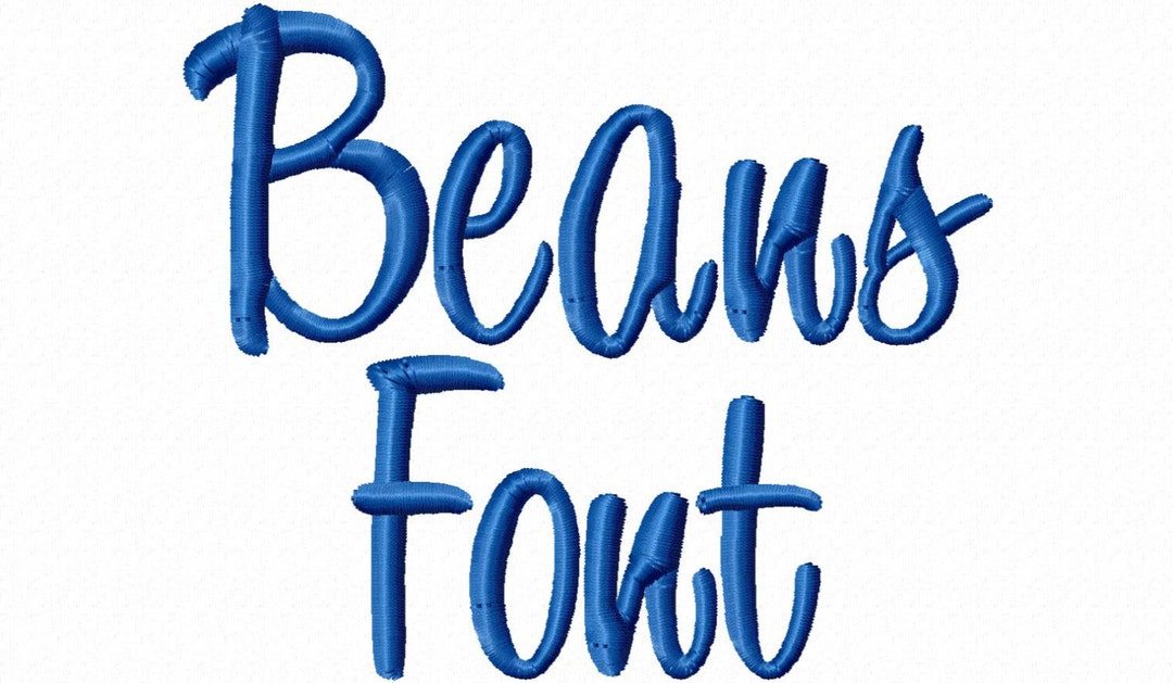 Beans Machine Embroidery Font Monogram Alphabet - 3 Sizes - BX Files ...