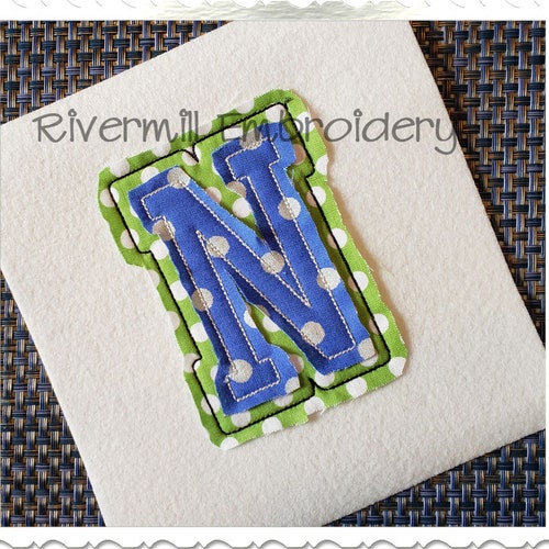 Double Applique Varsity Collegiate Machine Embroidery Font - Etsy