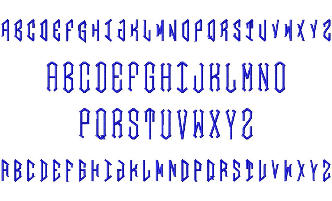 2 1/2 Size ONLY Point Monogram Machine Embroidery Font - Etsy