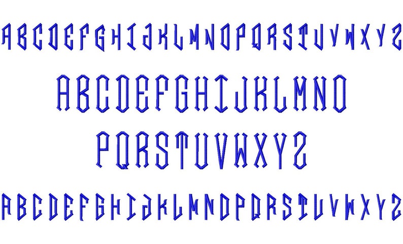 2 1/2" Size Only - Point Monogram Machine Embroidery Font Alphabet - BX ...