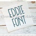 Eddie Machine Embroidery Font Monogram Alphabet 3 Sizes | Etsy